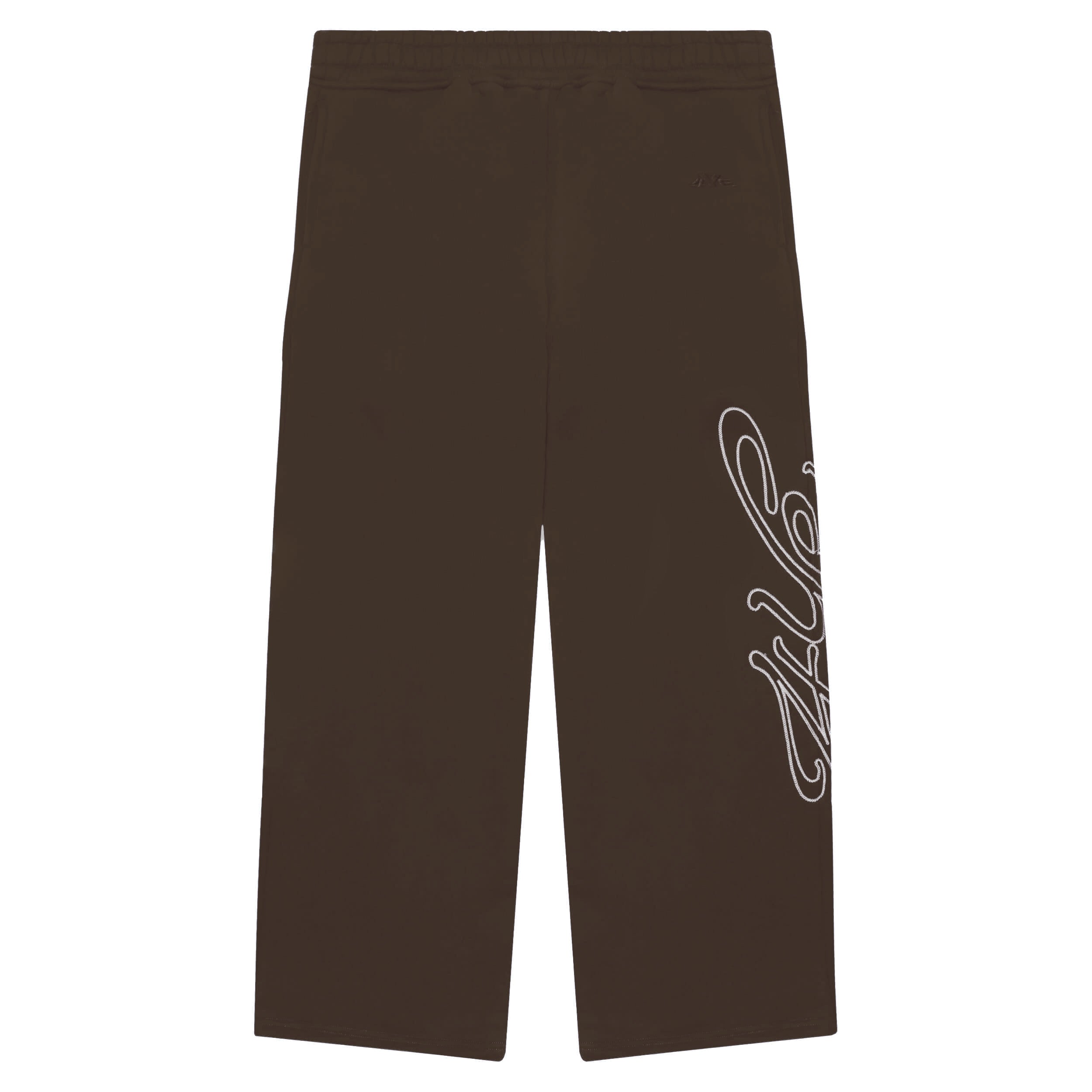 Signature Wide Pant - Brown/White – 4YE