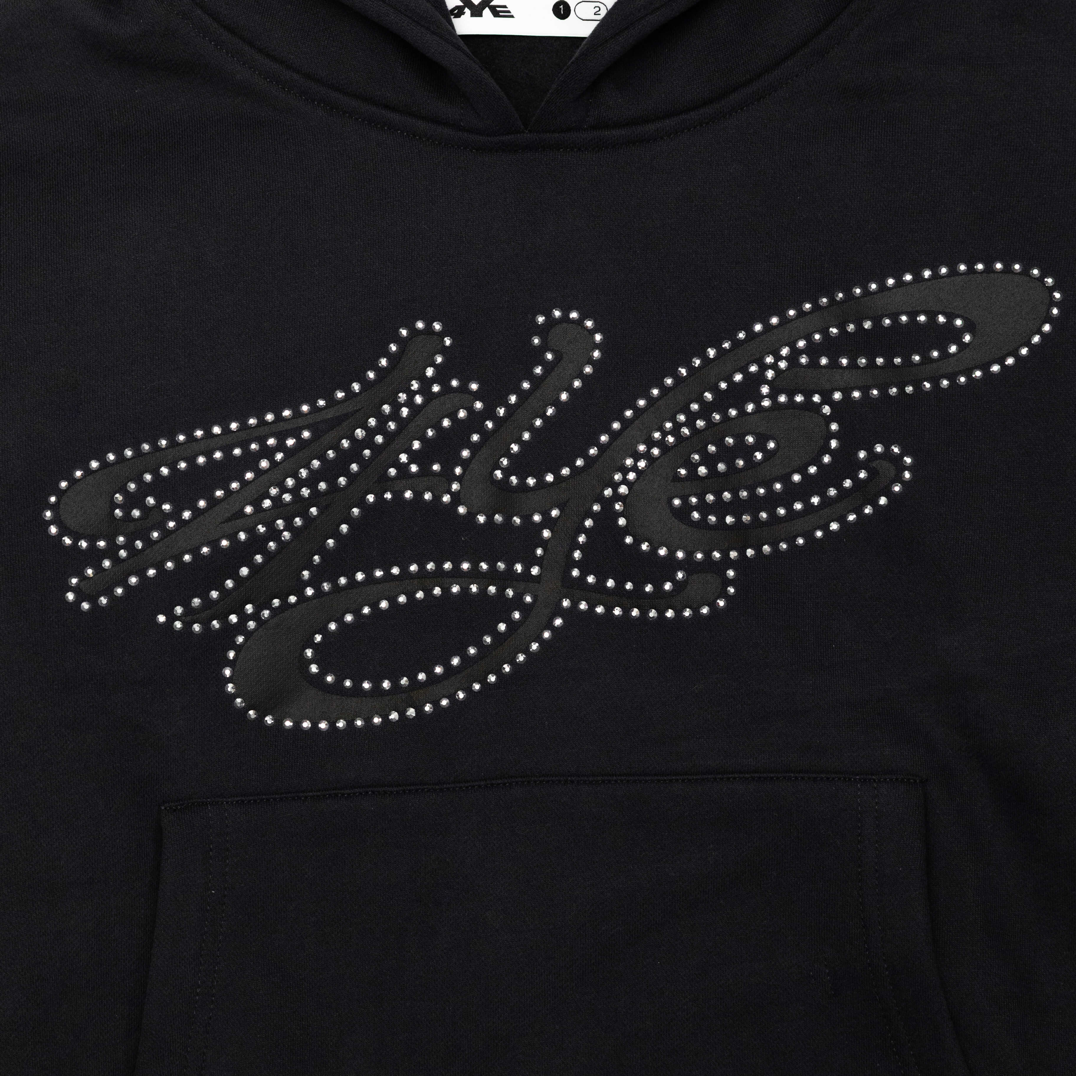 Signature Rhinestone Hoodie - Black – 4YE